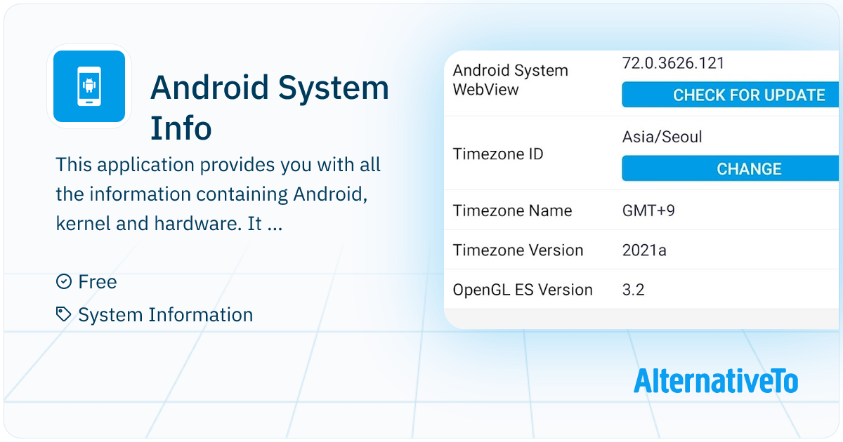 Android System Info: Android system info | AlternativeTo