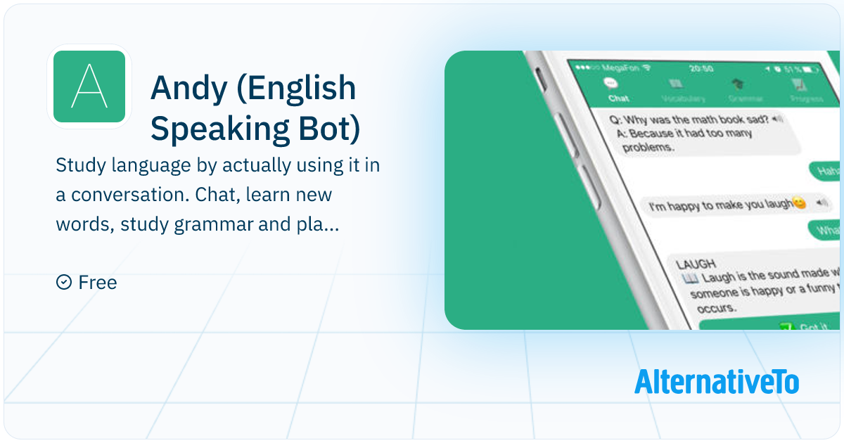 Andy (English Speaking Bot): Andy will help you learn and practice your ...