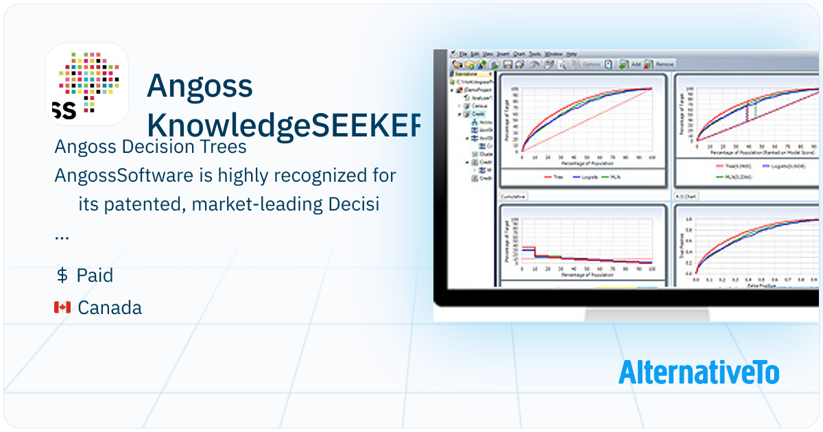 Angoss KnowledgeSEEKER: KnowledgeSEEKER is a data mining and predictive ...