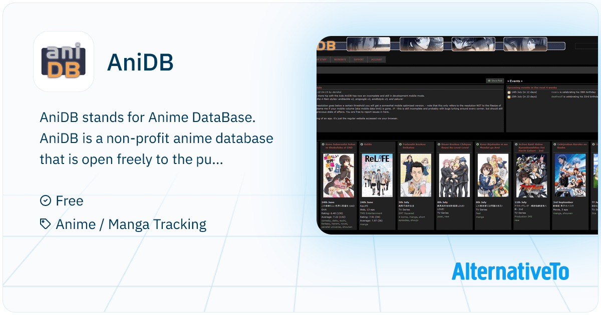 AniDB: Non-profit anime database providing you with all information ...