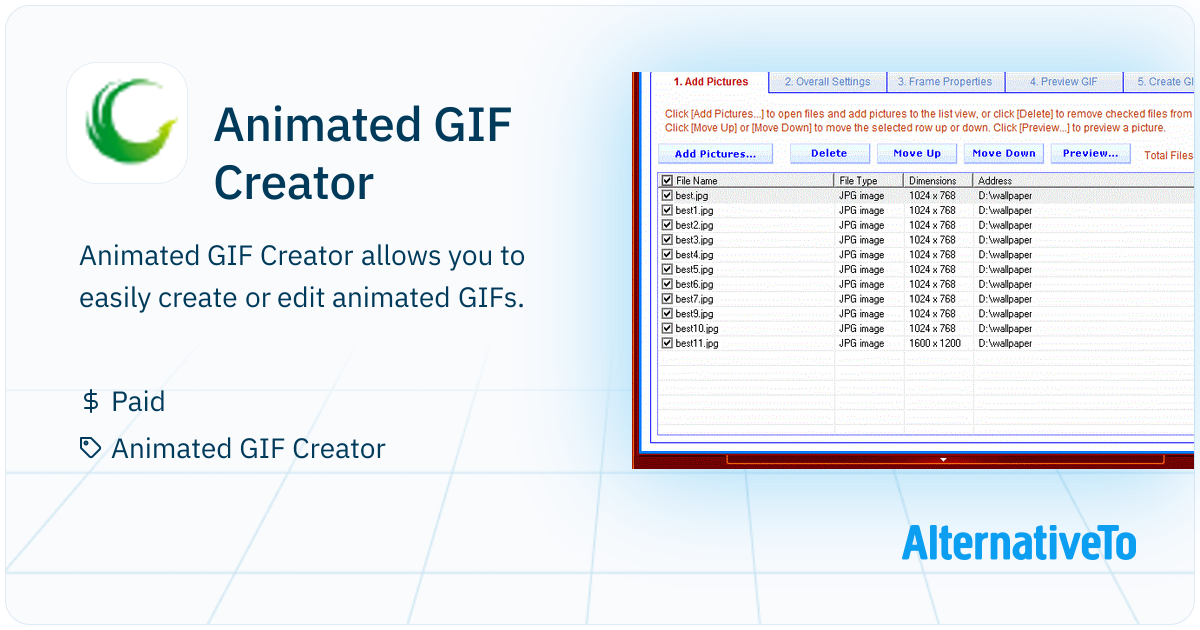 Animated GIF Creator: Allows you to easily create | AlternativeTo