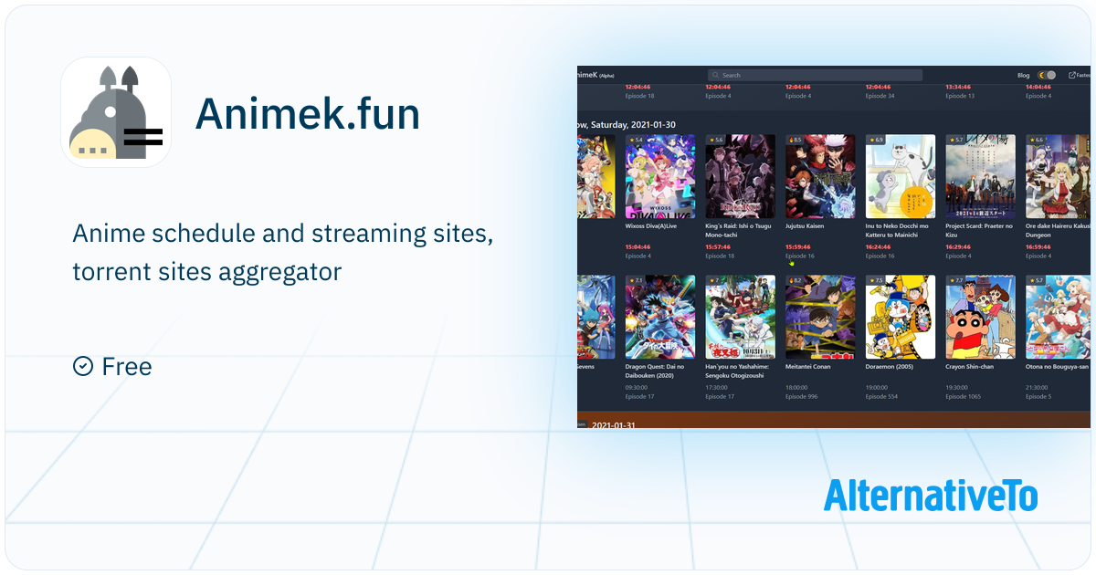 Animek.fun: Anime schedule and streaming sites, torrent sites ...