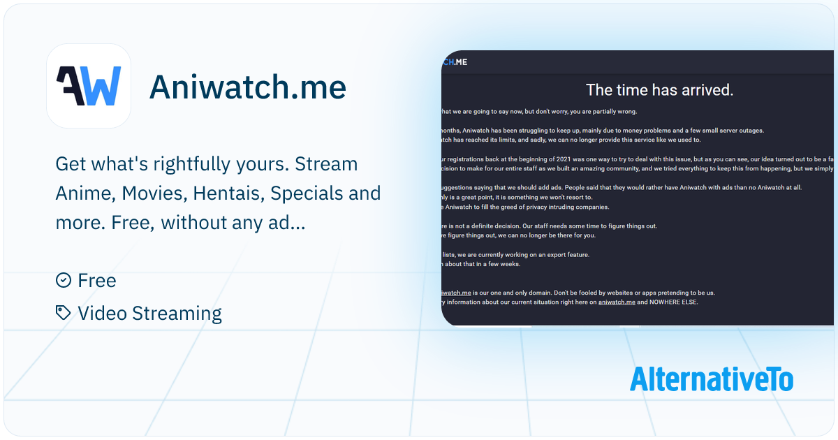 Aniwatch.me: New anime watching site with sleek designs. subs and dubs ...