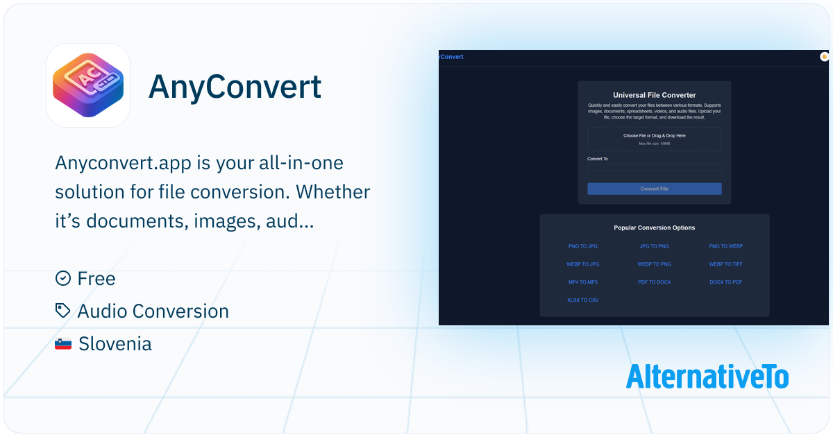 AnyConvert: Anyconvert.app is a simple, fast, and secure online tool ...
