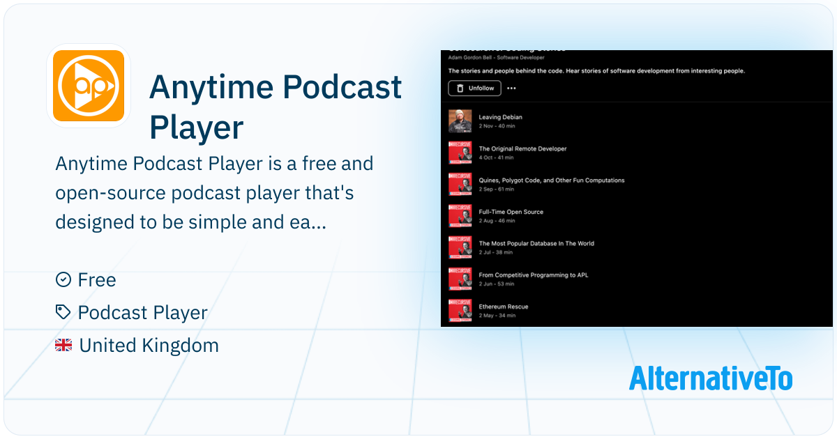 Anytime Podcast Player: The free and easy to use podcast player for ...