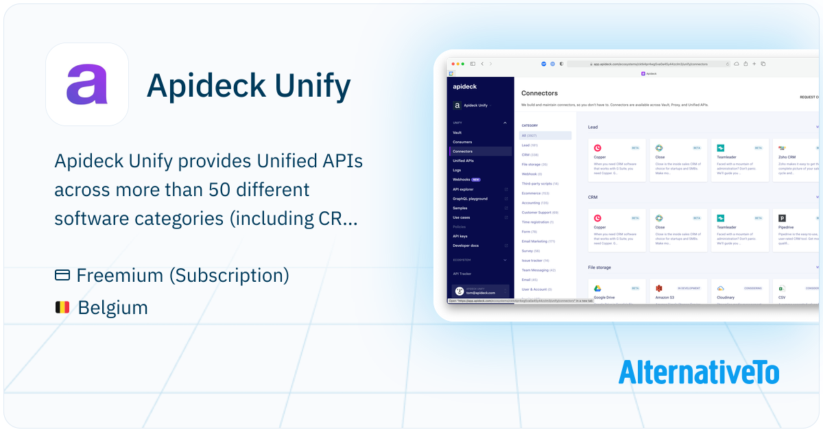 Apideck Unify: Provides Unified APIs across more than 50 different ...