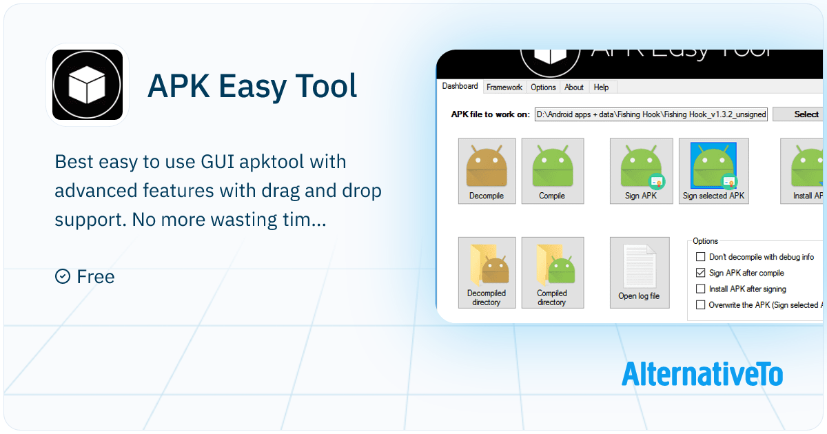 APK Easy Tool: Using APKTool database. Build for easy GUI for decompile ...