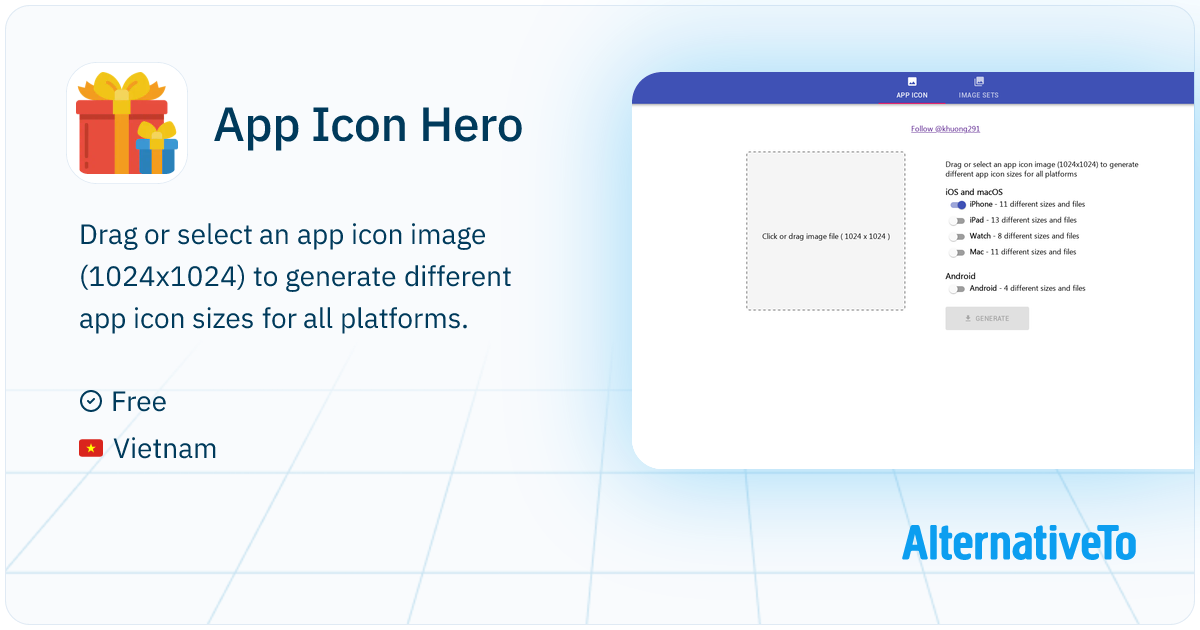 App Icon Hero: Quickly create app icons for developers, create app ...
