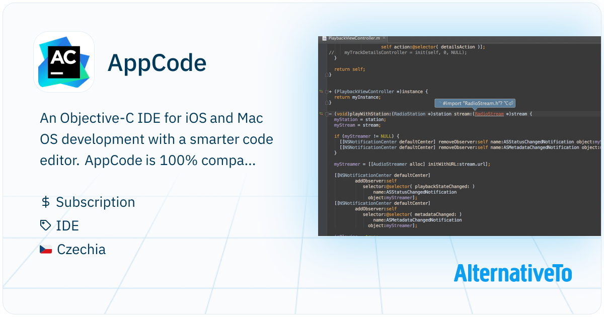 AppCode: An Objective-C IDE for iOS and Mac OS development | AlternativeTo