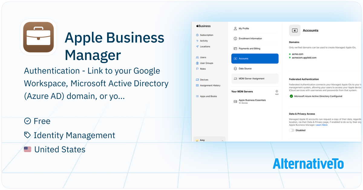 Apple Business Manager: Use federated authentication, manage devices ...