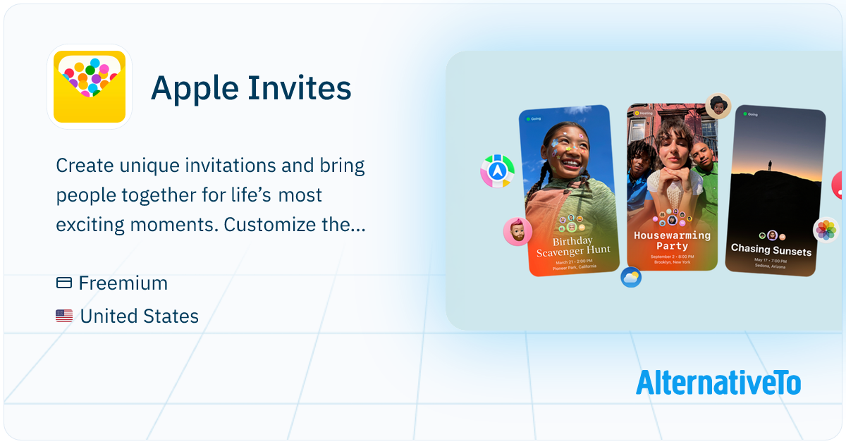 Apple Invites: Create unique invitations and bring people | AlternativeTo