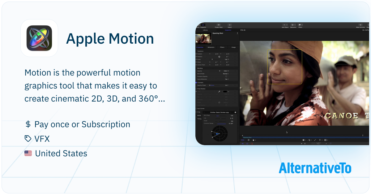 Apple Motion: Designed for video editors, Motion is a powerful motion ...