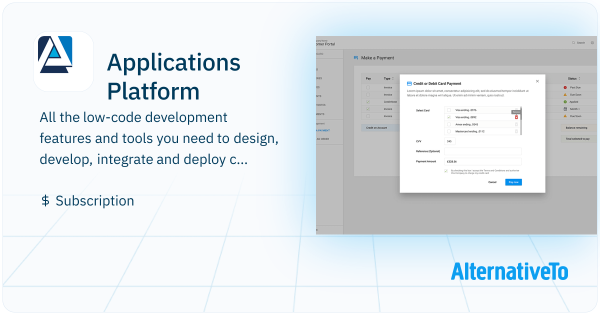 Applications Platform: A low-code application platform that provides ...