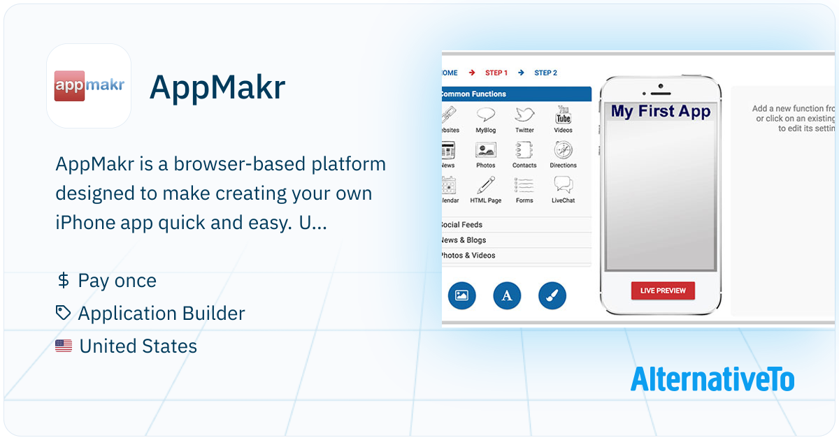AppMakr: Browser-based platform designed to | AlternativeTo