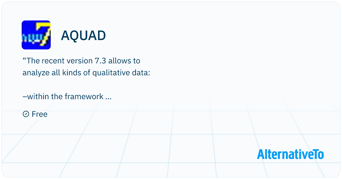AQUAD: Aquad helps you to analyze qualitative data (text, video, audio ...