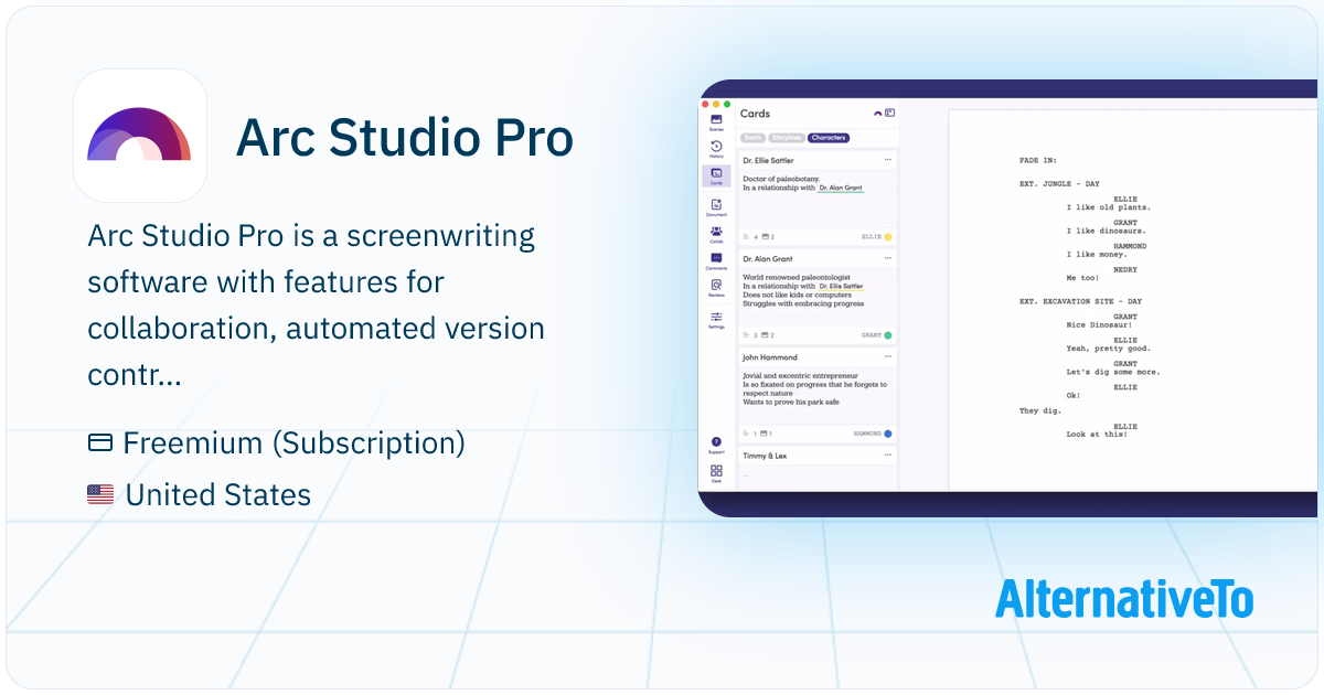 Arc Studio Pro: Screenwriting tool with collaboration, versioning, and ...