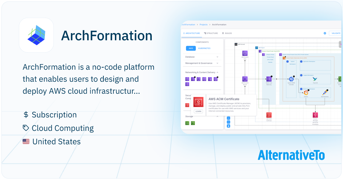 ArchFormation: Visually design AWS infrastructure and generate ...