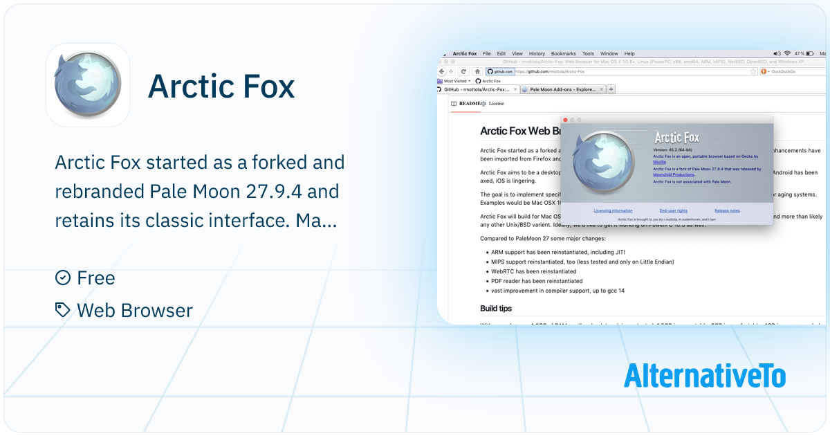 Arctic Fox: Web Browser for Mac OS X 10.6+, Linux (PowerPC, x86, amd64 ...
