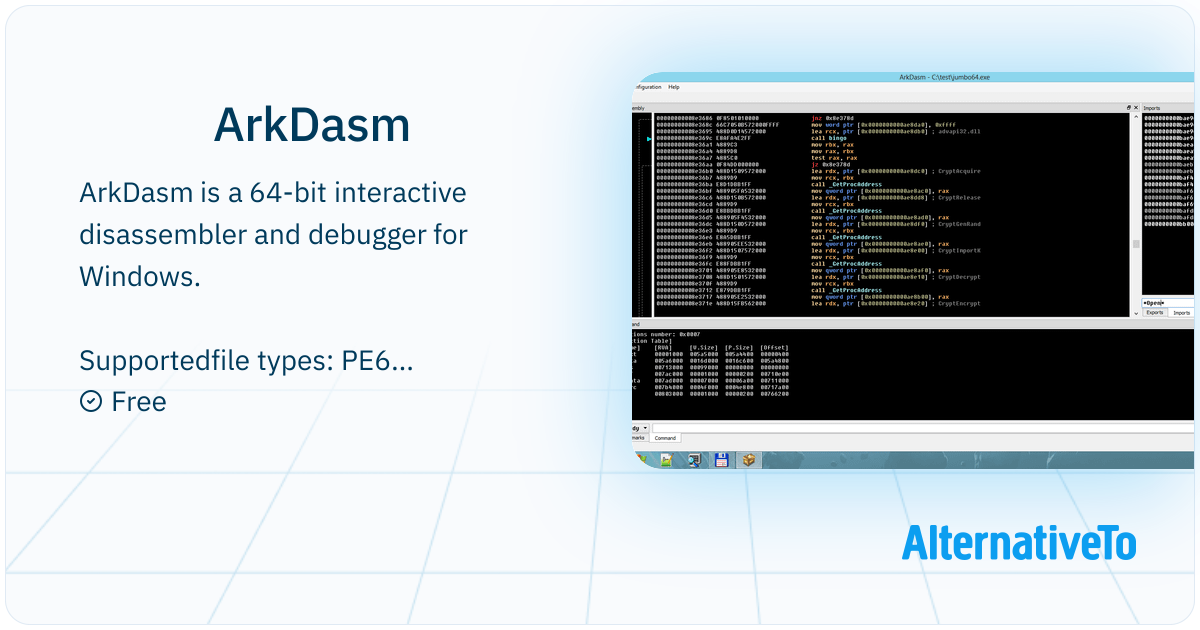 ArkDasm: 64-bit interactive disassembler and | AlternativeTo