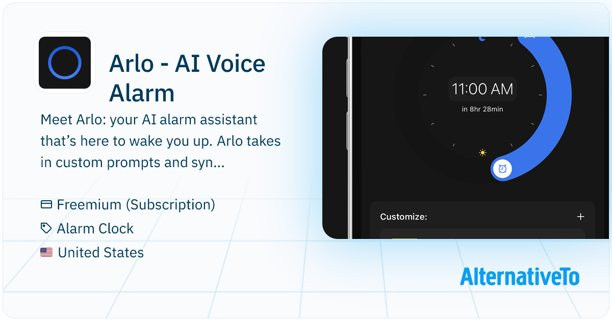 Arlo - AI Voice Alarm: AI Alarm App that integrates with your calendar ...