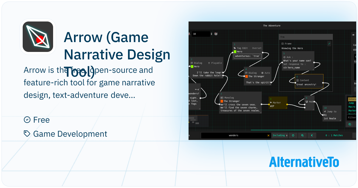 Arrow (Game Narrative Design Tool): Arrow is the free, open-source and ...