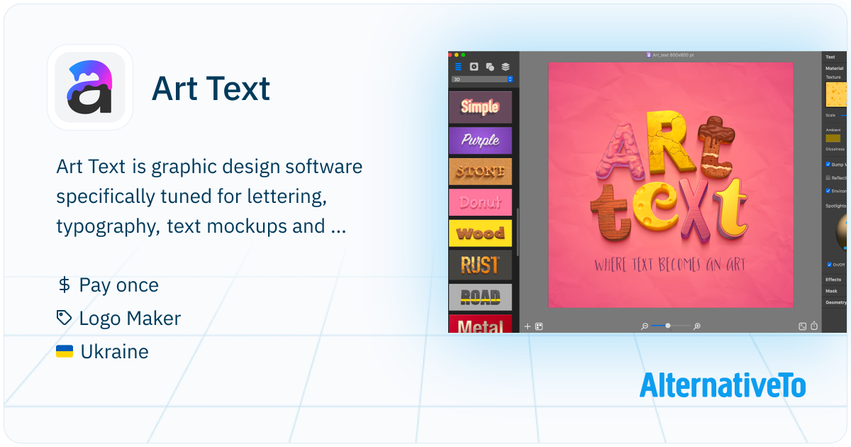 Art Text: Is graphic design software for Mac tuned for creating text ...