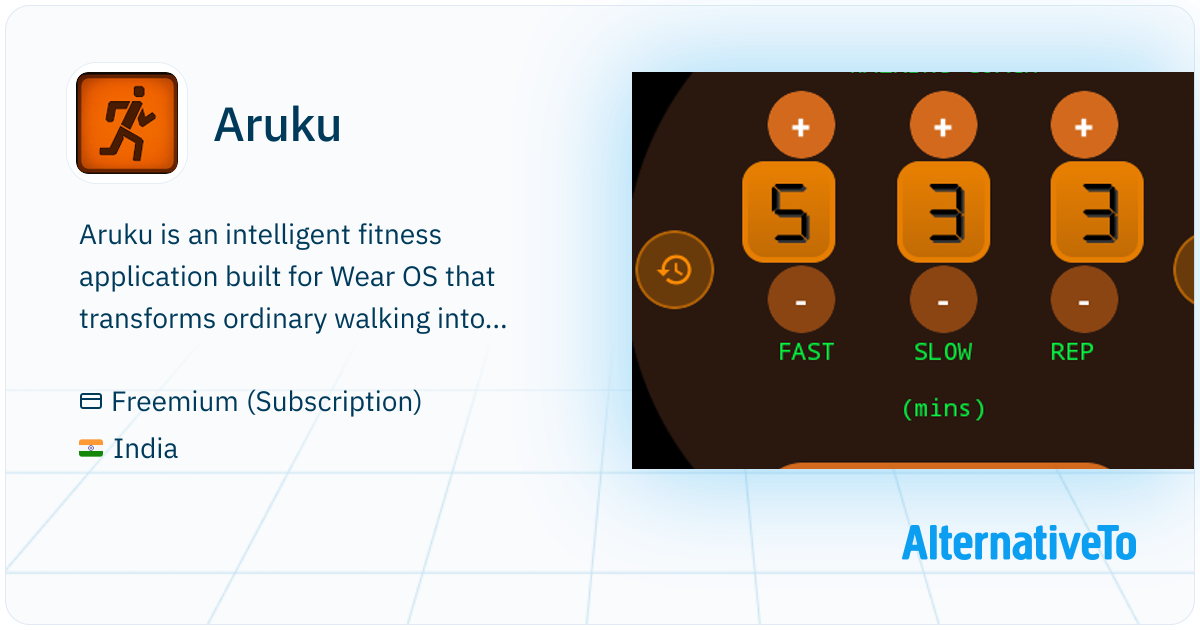 Aruku: Smart Interval Walking Coach for Wear OS. | AlternativeTo