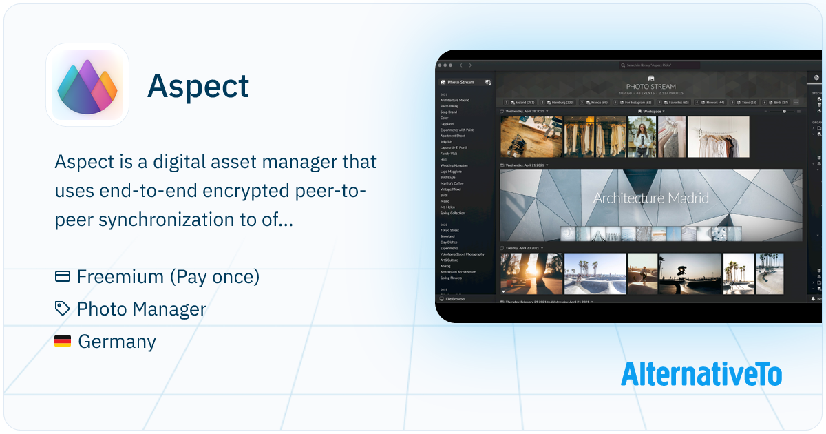 Aspect: Professional photo organizer with P2P synchronization ...
