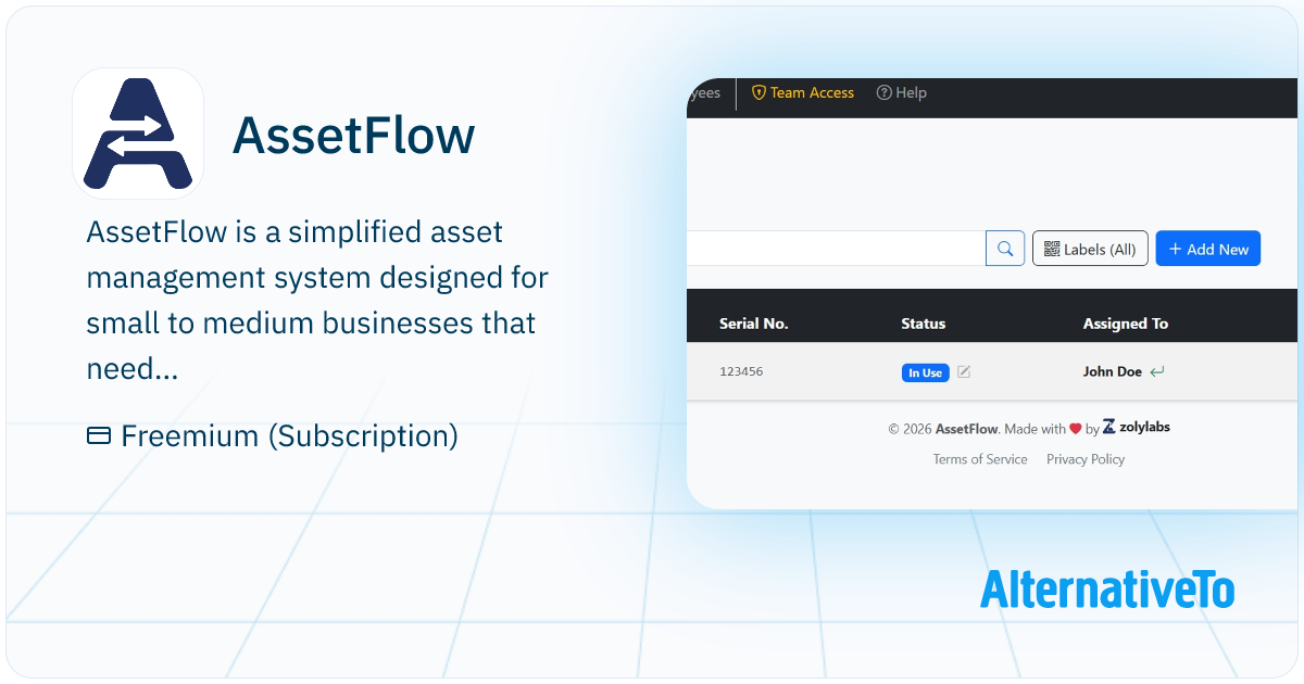 AssetFlow: Free, simple asset management software for small businesses ...
