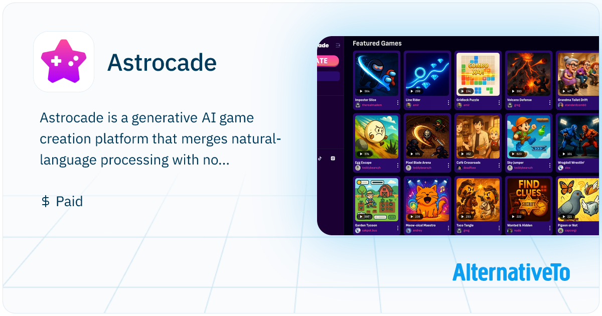 Astrocade: AI game creator and no-code platform that uses generative AI to automate art ...