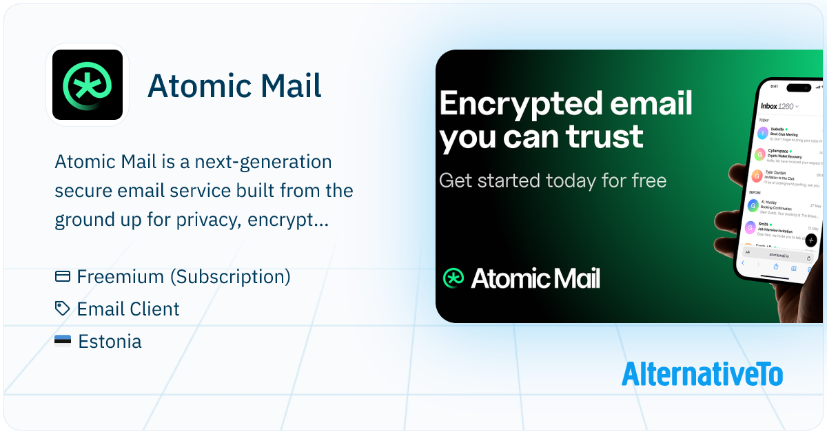 Atomic Mail: Secure, encrypted email service designed for privacy-first ...