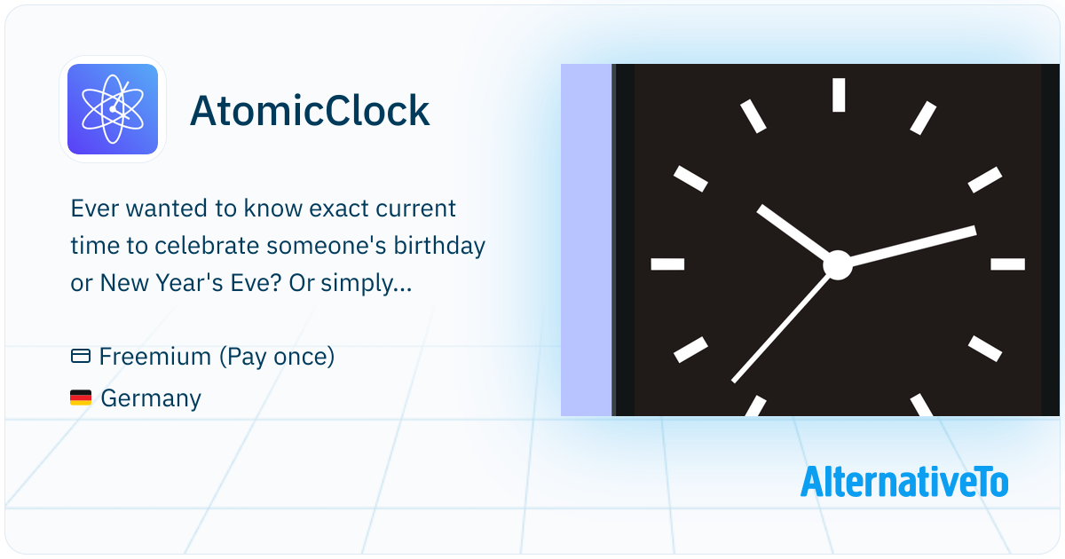 AtomicClock: Provides exact times based on NTP servers which are ...