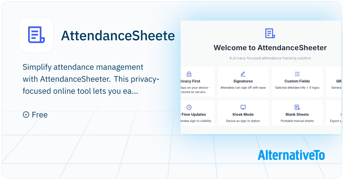 AttendanceSheeter: Free, privacy-focused web tool designed for creating ...