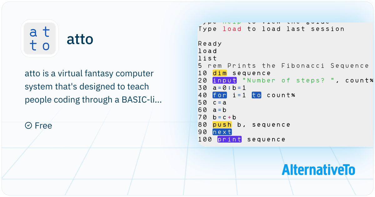 atto: The BASIC computer that runs in your browser! | AlternativeTo
