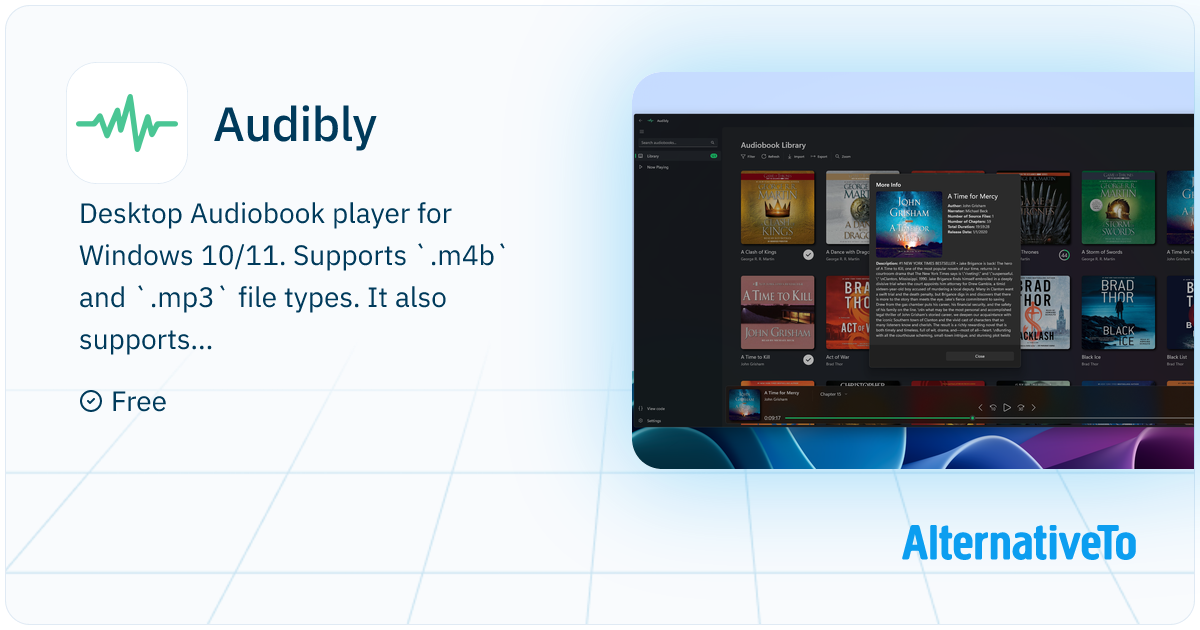Audibly: Desktop audiobook player for Windows 10/11 using WinUI 3 ...