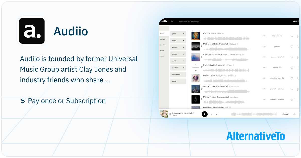 Audiio: Provide filmmaker and storytellers with the best royalty-free ...