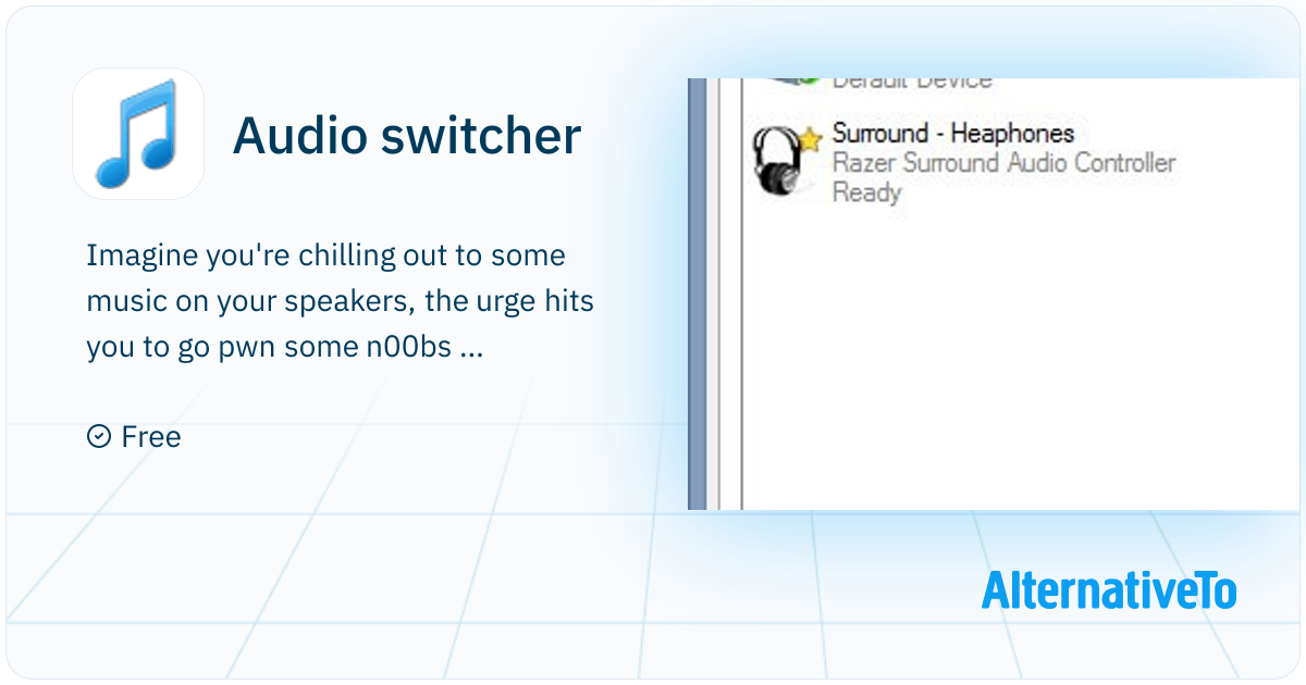 Audio switcher: Imagine you're chilling out to some music on ...