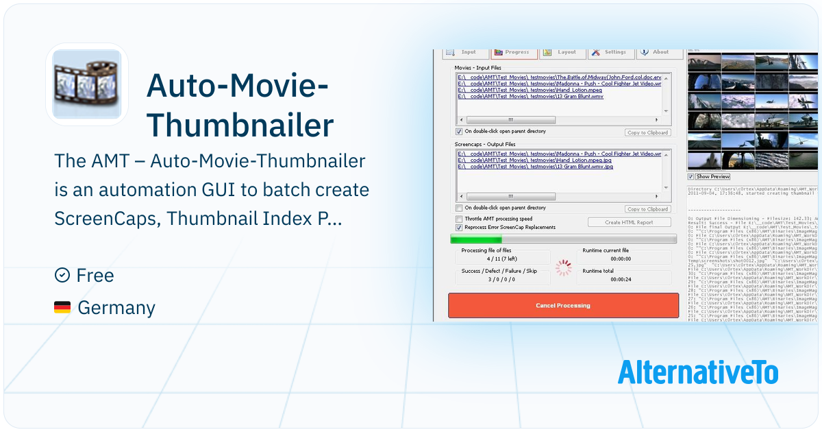 Auto-Movie-Thumbnailer: The AMT – Auto-Movie-Thumbnailer is an ...