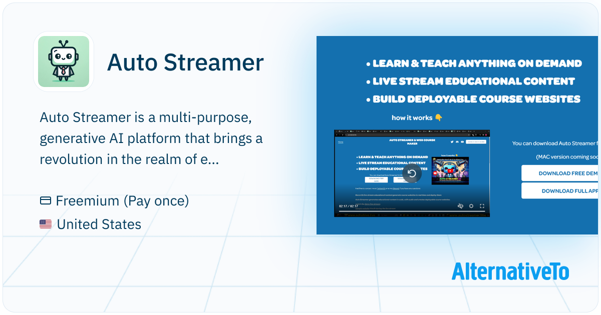 Auto Streamer: Learn & teach anything on demand. Create course websites ...