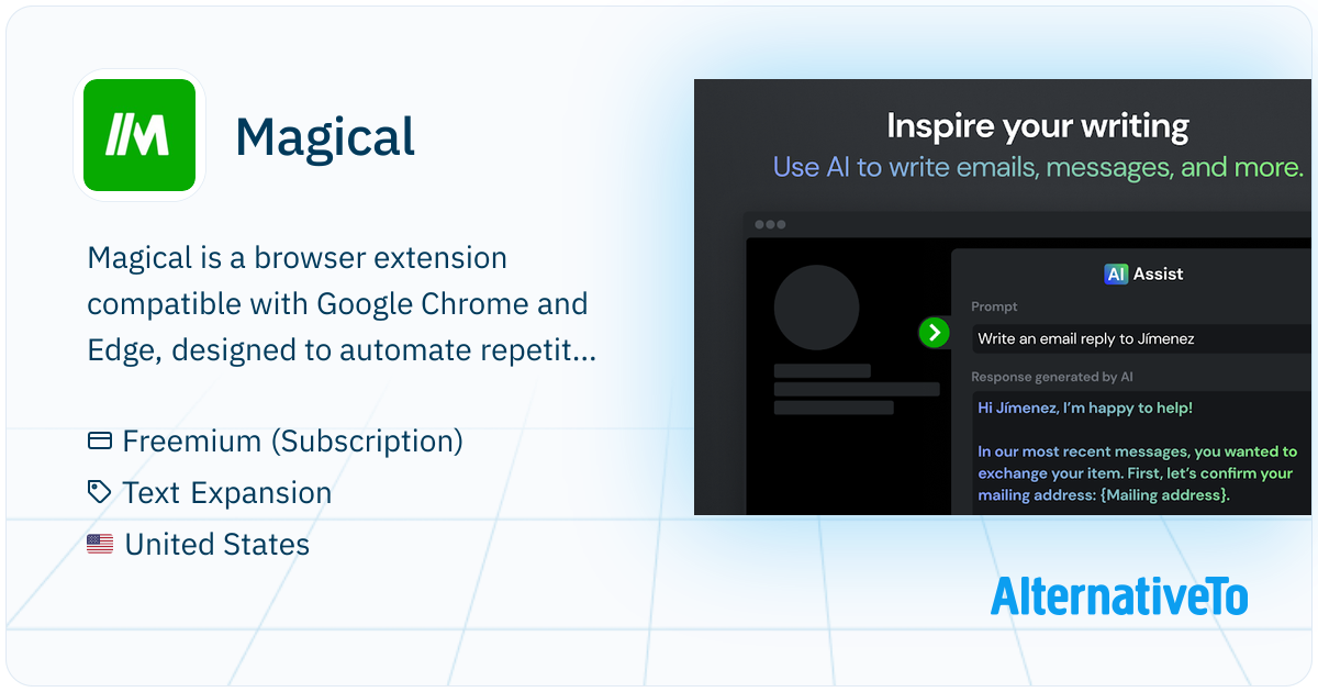 Magical: AI writer & autofill text expander, designed to automate ...