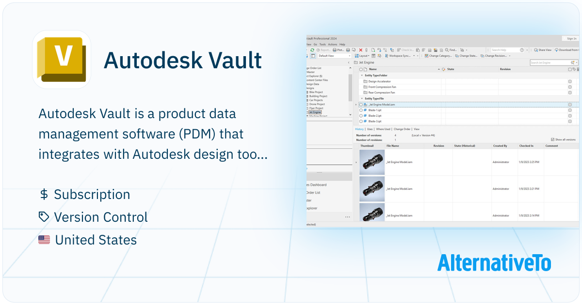Autodesk Vault: Data management tool integrated with Autodesk Inventor ...