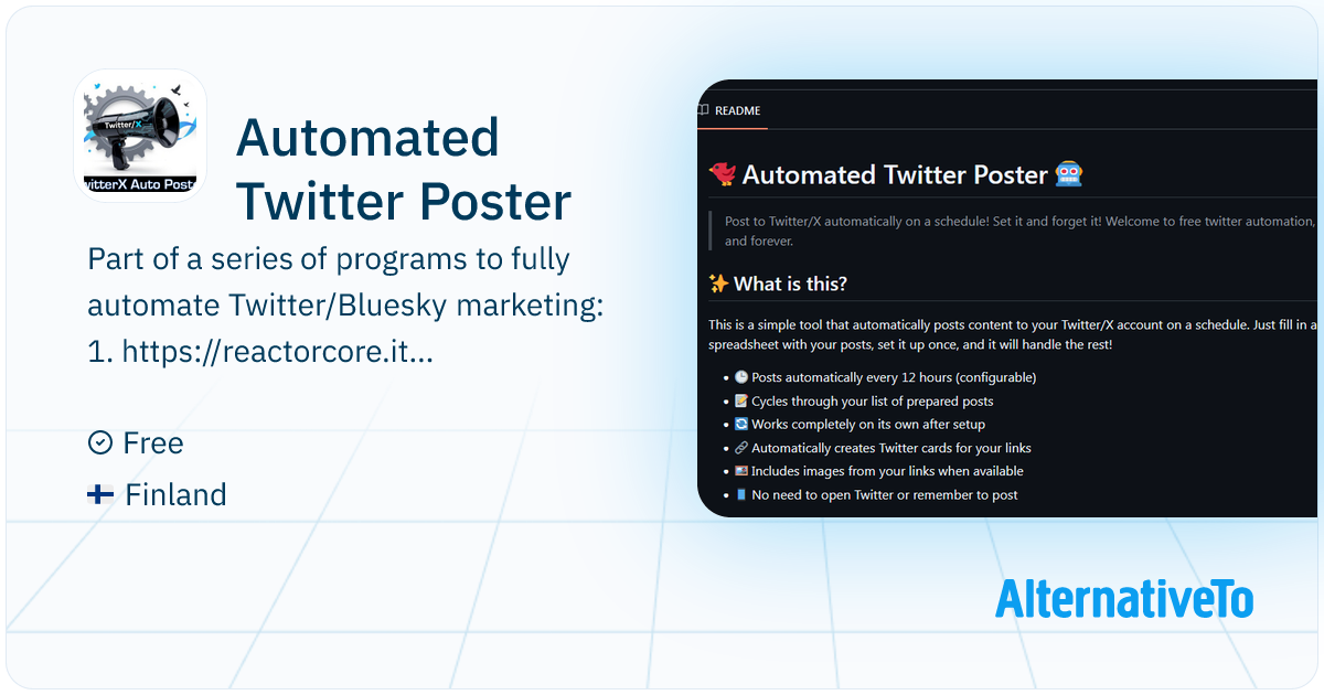 Automated Twitter Poster: Free, easy, infinite Twitter posting ...