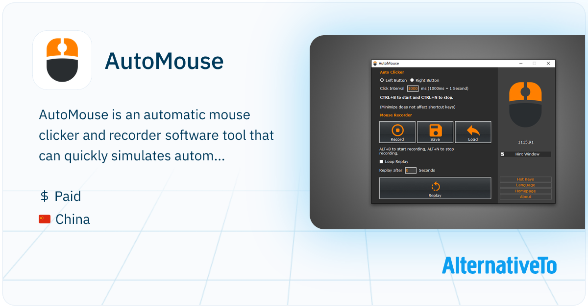 AutoMouse: An Automatic Mouse Clicker and Recorder Software Tool on ...