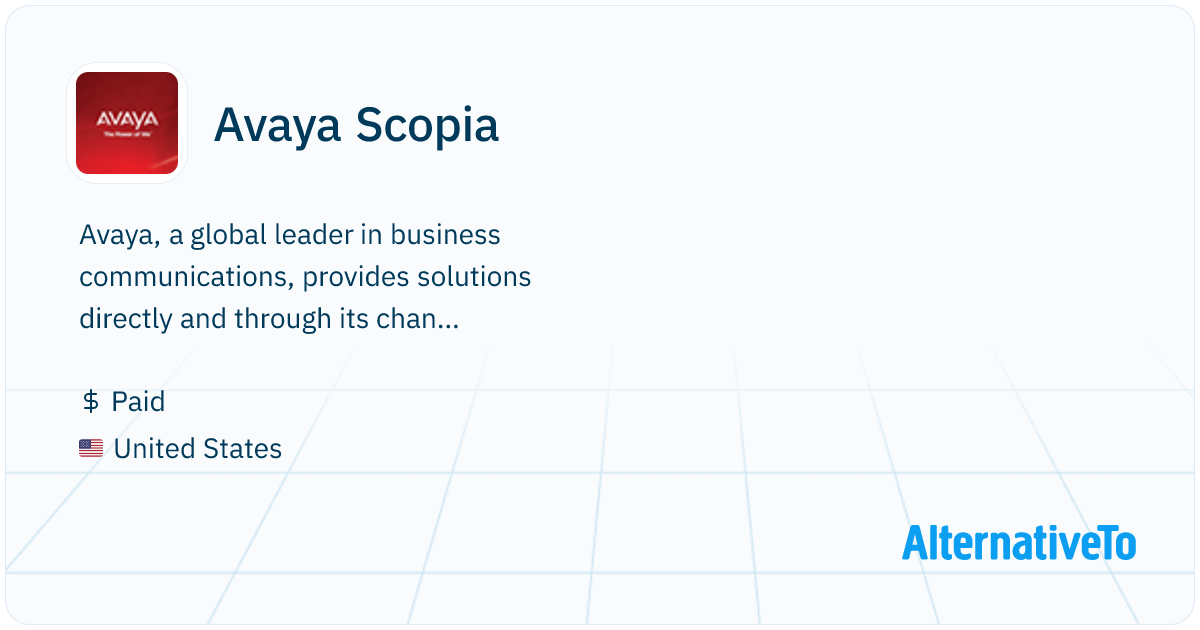 Avaya Scopia: Avaya, a global leader in business | AlternativeTo