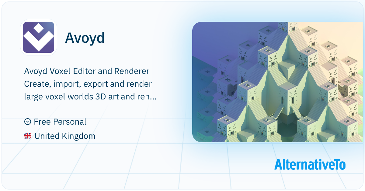 Avoyd: Voxel Editor and Renderer Create, import, export and render ...