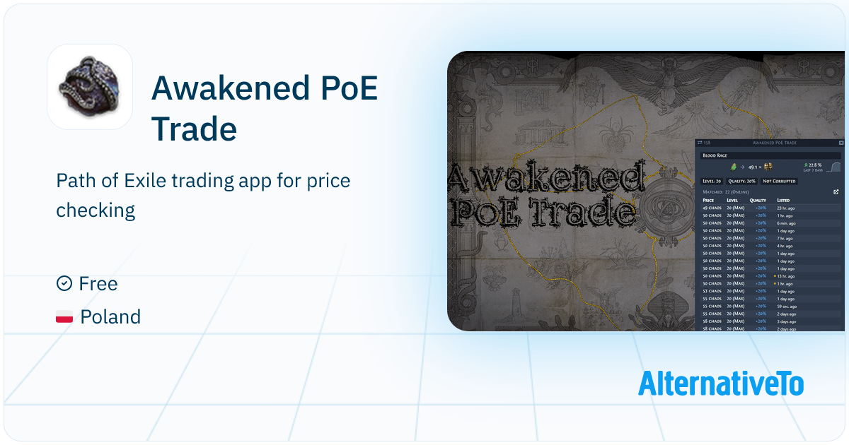 Awakened PoE Trade: Path of Exile trading app for price checking ...