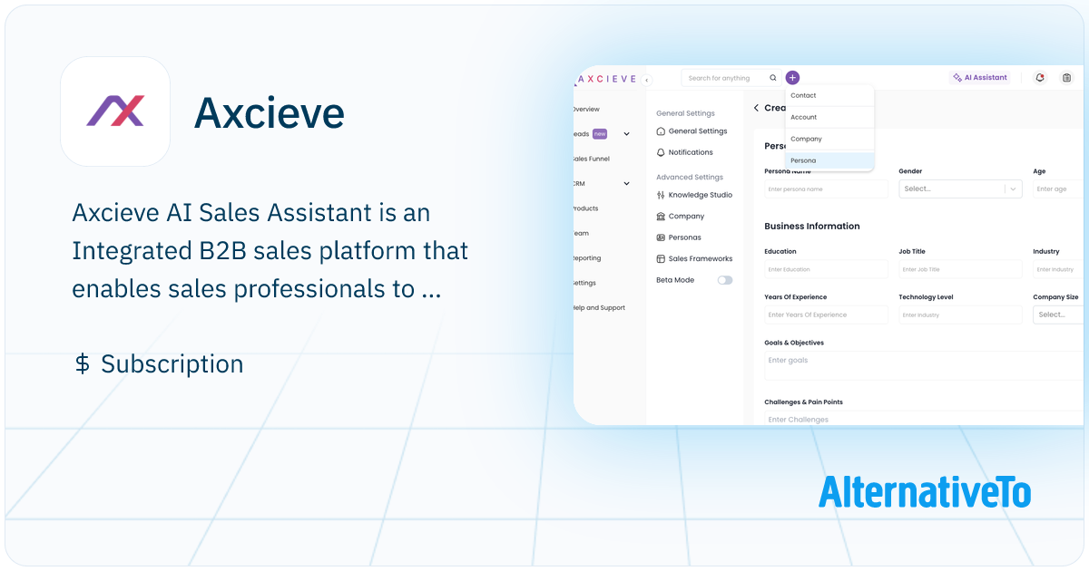 Axcieve: AI is an integrated sales platform that enables sales ...