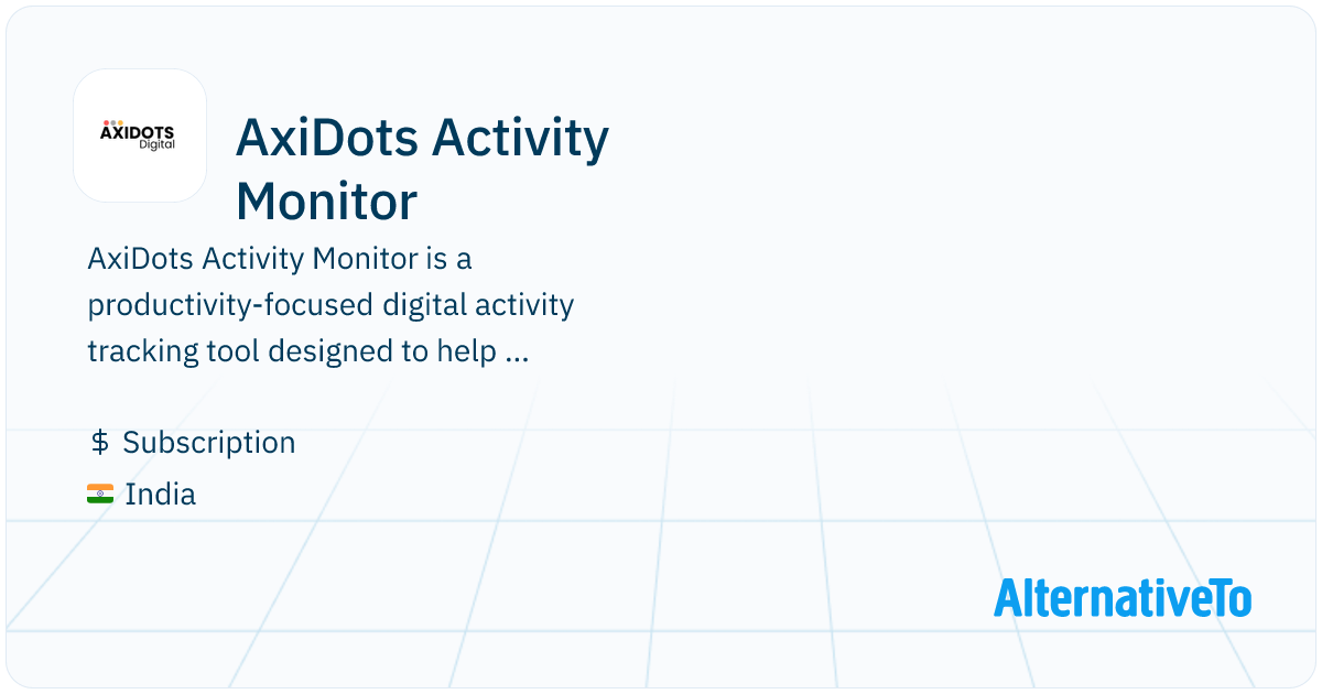 AxiDots Activity Monitor: A digital productivity tracker that monitors ...