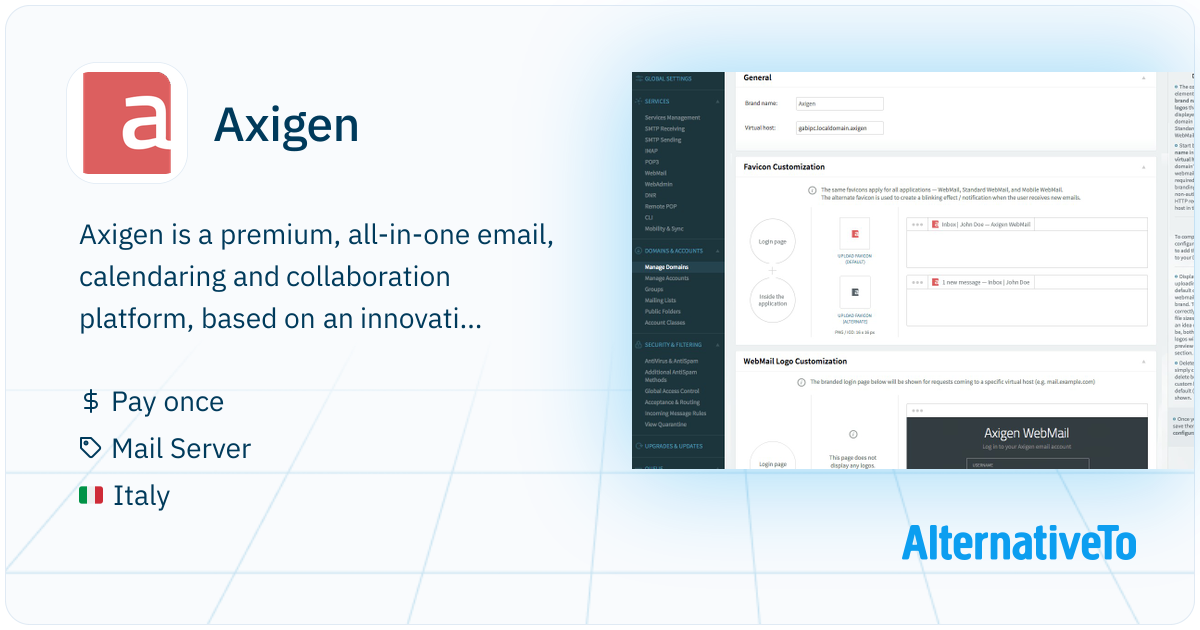 Axigen: Provides a multi-tenant, fully integrated, multi-platform, all ...