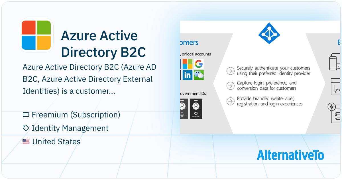 Azure Active Directory B2C: (Azure AD B2C) is a customer identity ...
